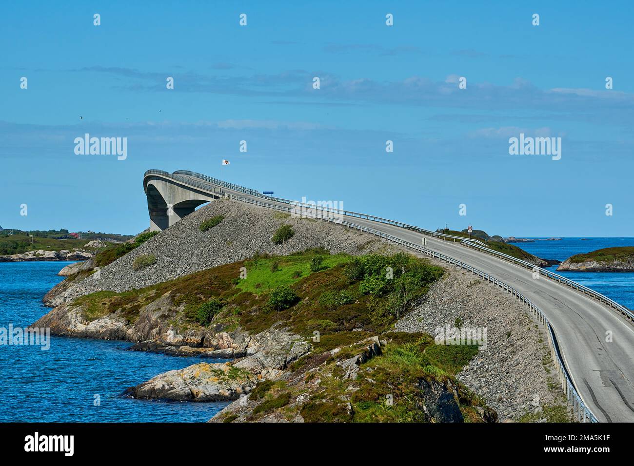 popular bridge along the famous atlantic road in Norway along the ...
