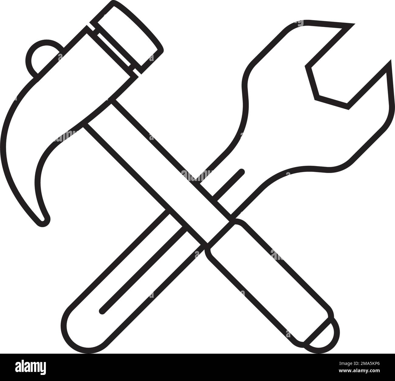 hammer and wrench icon vector illustration symbol design Stock Vector ...