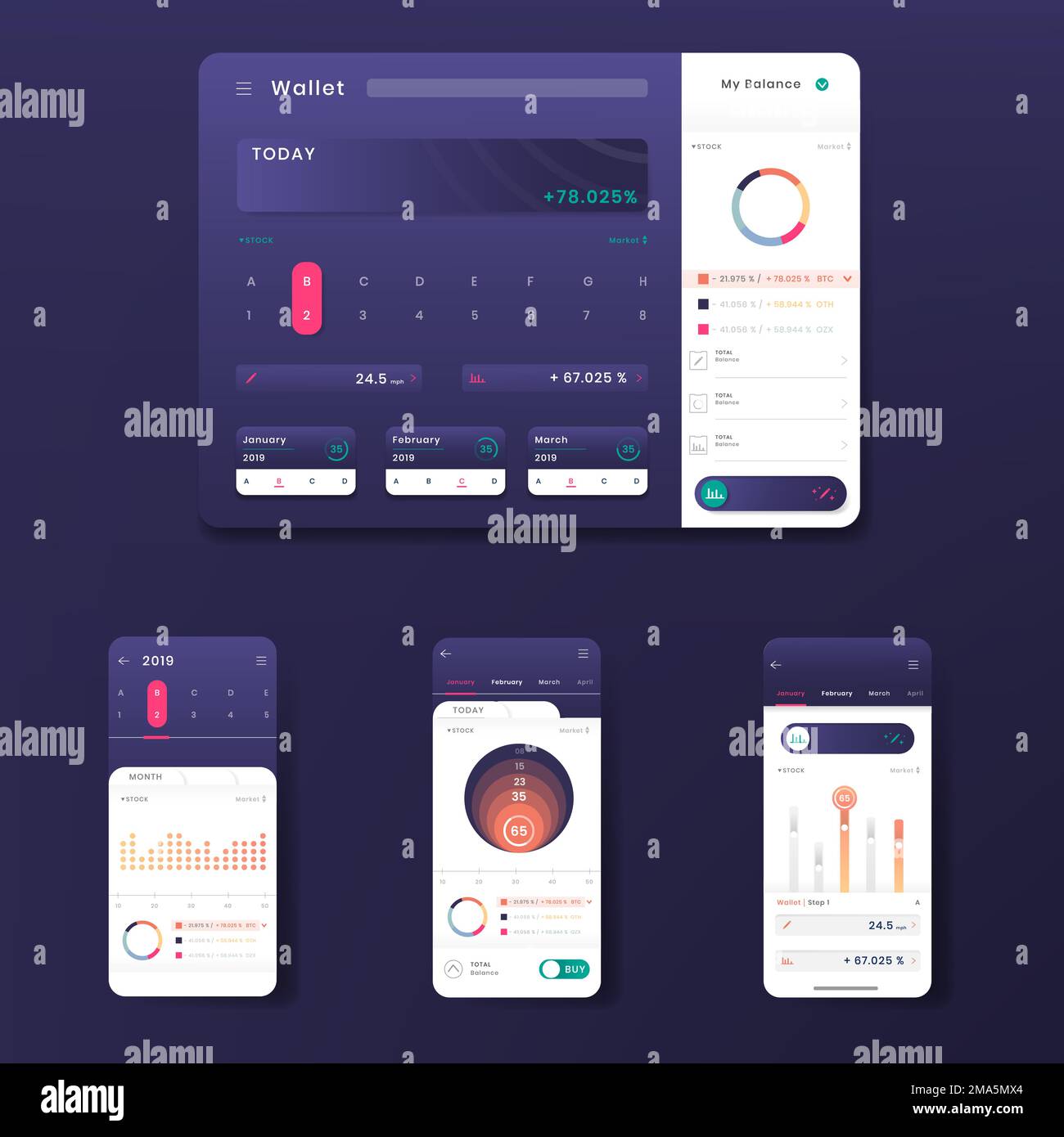 Dark purple stock trading infographic template design vector Stock ... Dark purple stock trading infographic template design vector Stock ...