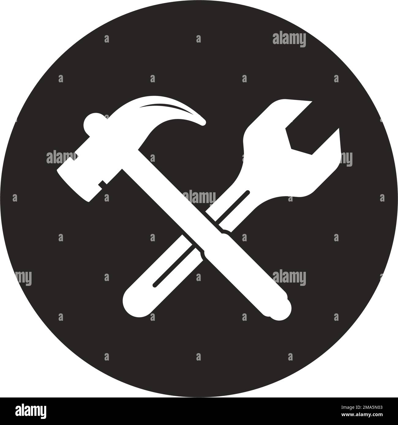 hammer and wrench icon vector illustration symbol design Stock Vector ...