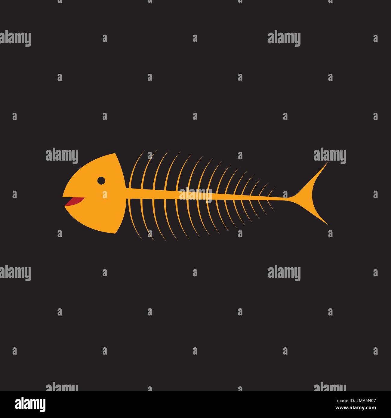 fishbone logo background vector illustration design template Stock ...