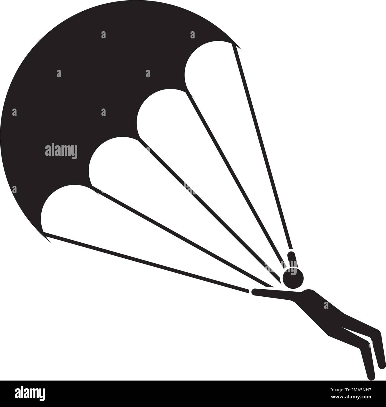 parachuting or paragliding icon, vector illustration symbol design ...