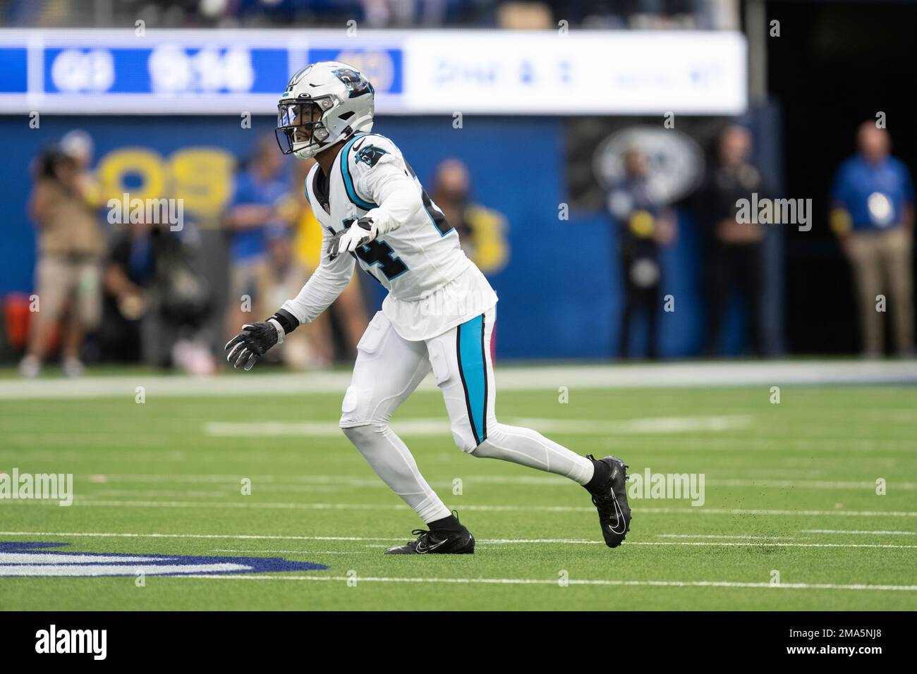 Carolina Panthers cornerback CJ Henderson (24) runs during an NFL ...