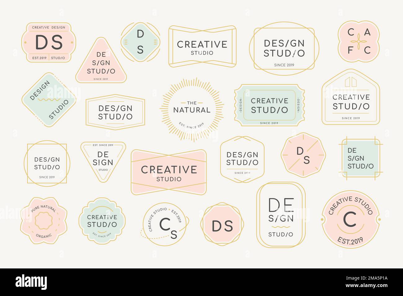 Minimal logo badge design vector set Stock Vector Image & Art - Alamy