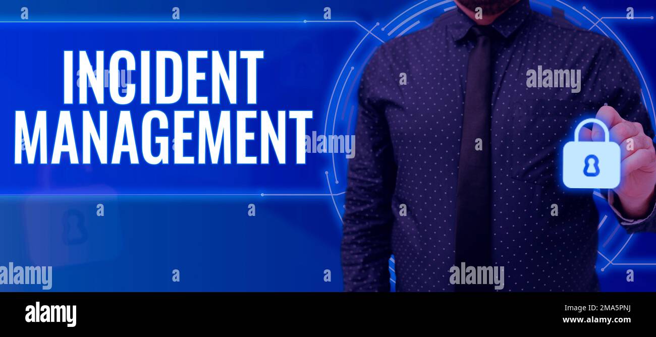 Inspiration showing sign Incident Management. Word for Process to ...