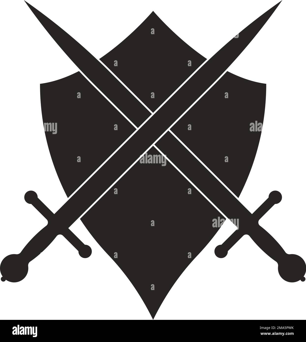 shield and sword icon vector illustration logo template Stock Vector ...