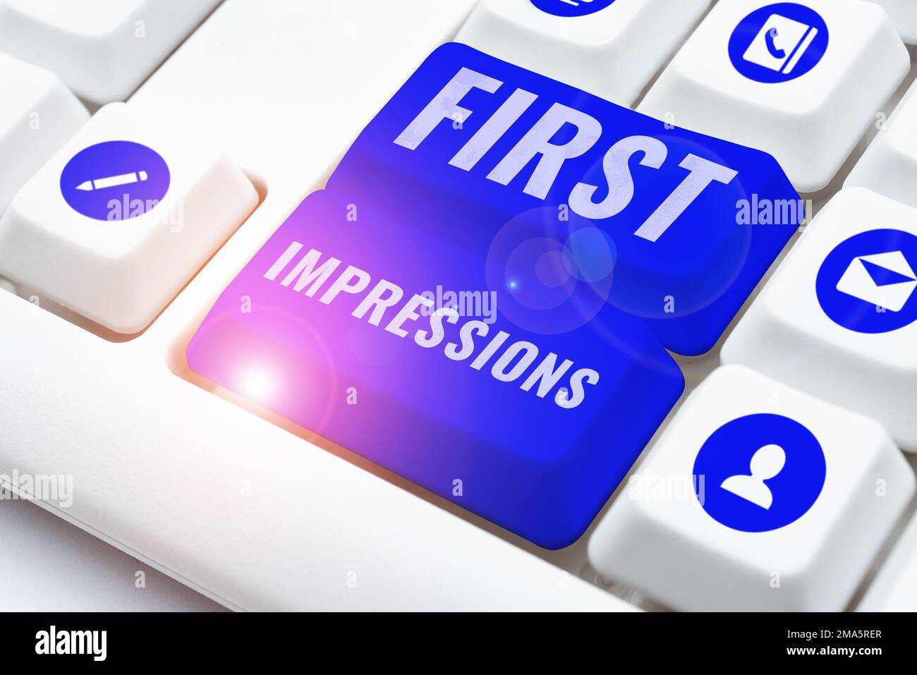 Text showing inspiration First Impressions. Internet Concept What a ...