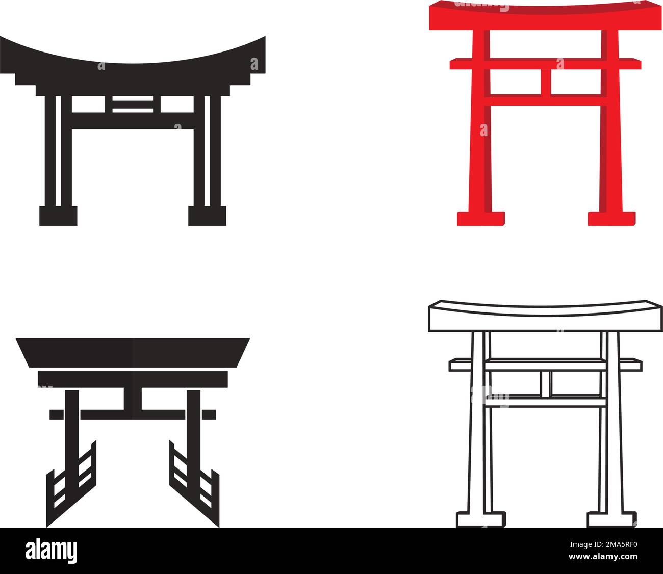 Torii Gate icon,Symbol of Japanese Civilization, vector illustration ...