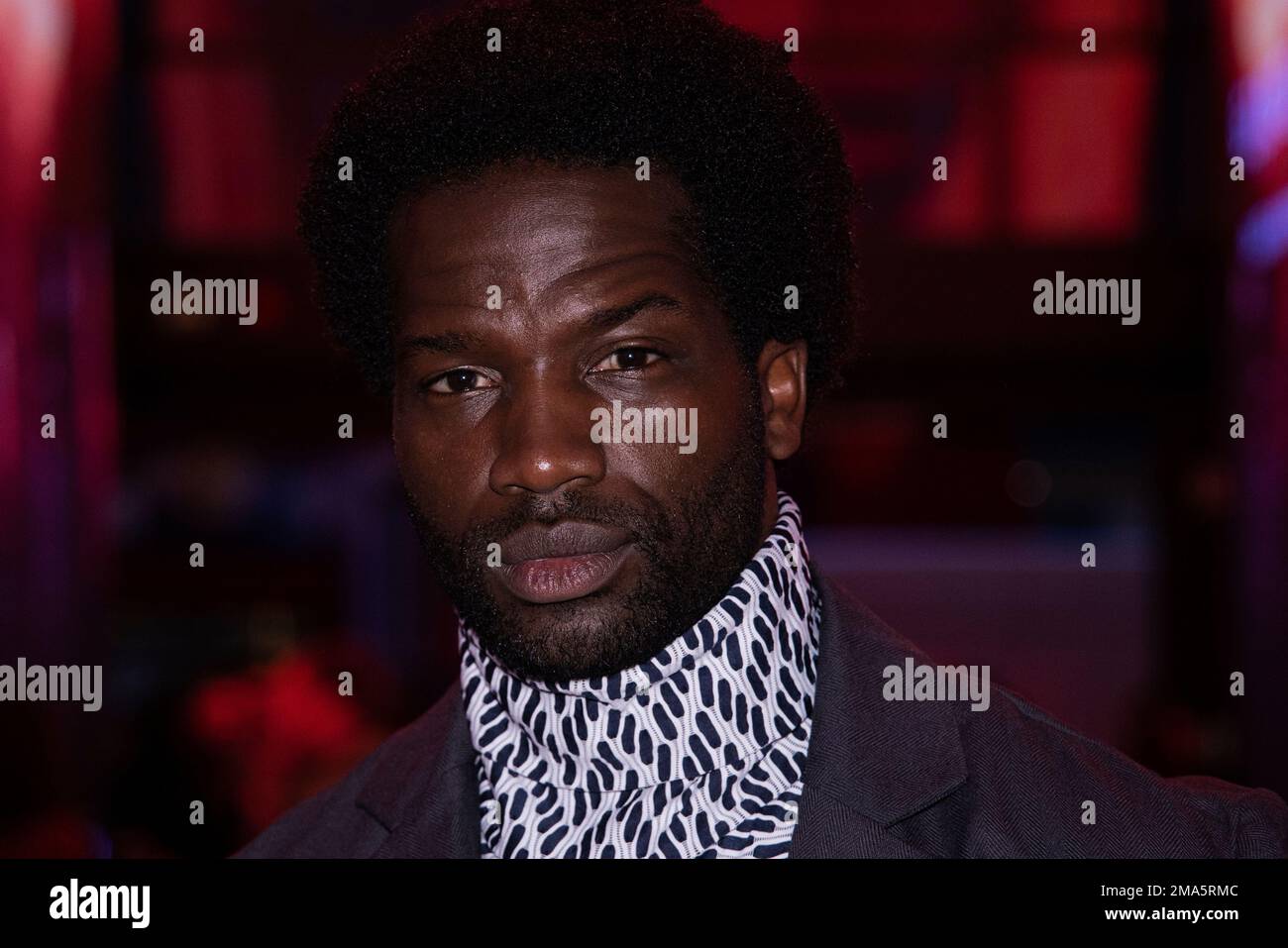 Sope Dirisu poses for photographers upon arrival for the premiere of ...