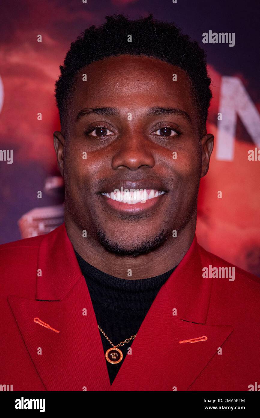 Harry Aikines-Aryeetey poses for photographers upon arrival for the ...