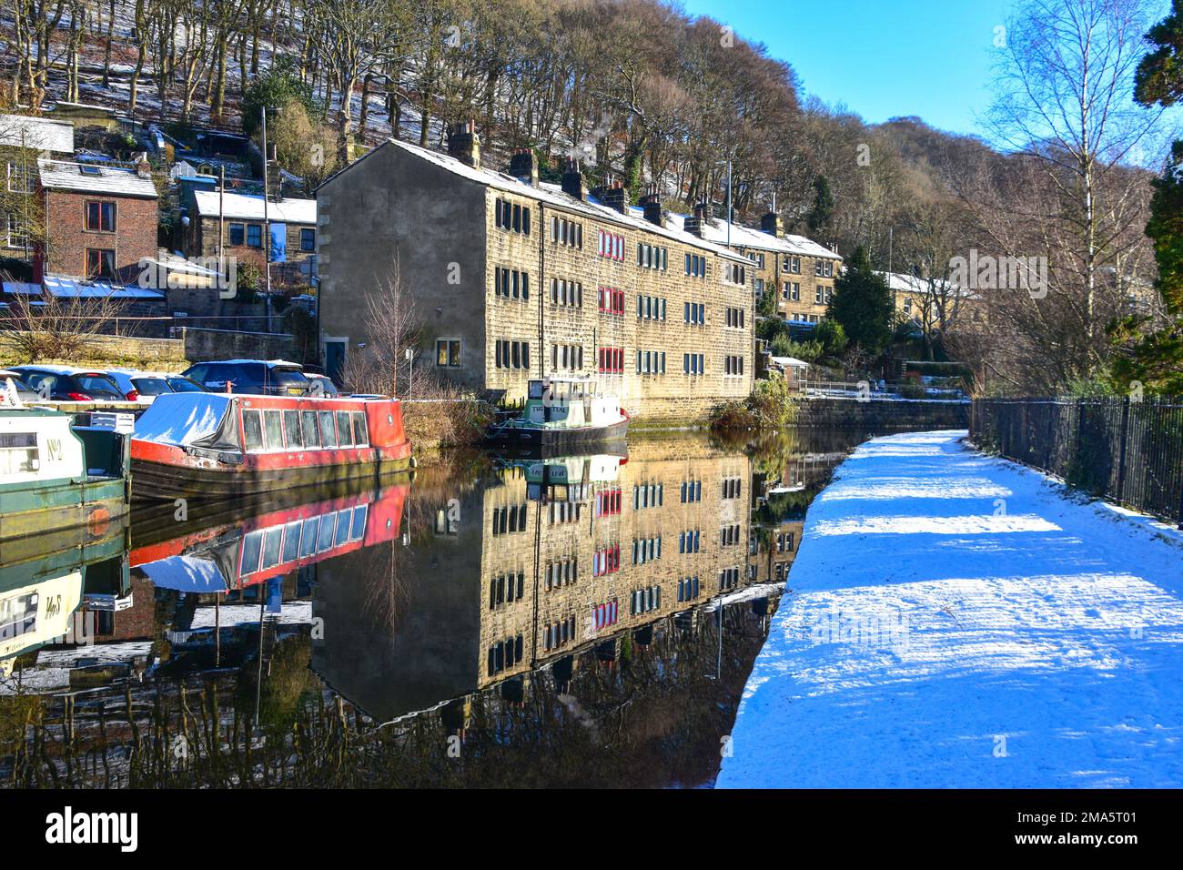 Hebden Bridge in Winter Stock Photo - Alamy