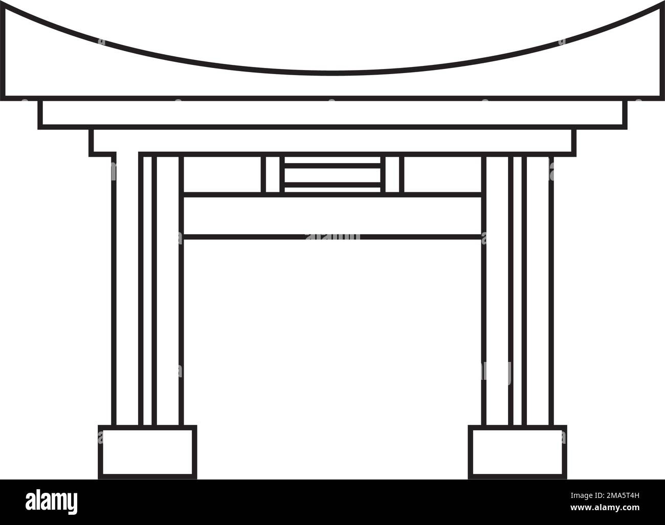Torii Gate icon,Symbol of Japanese Civilization, vector illustration ...
