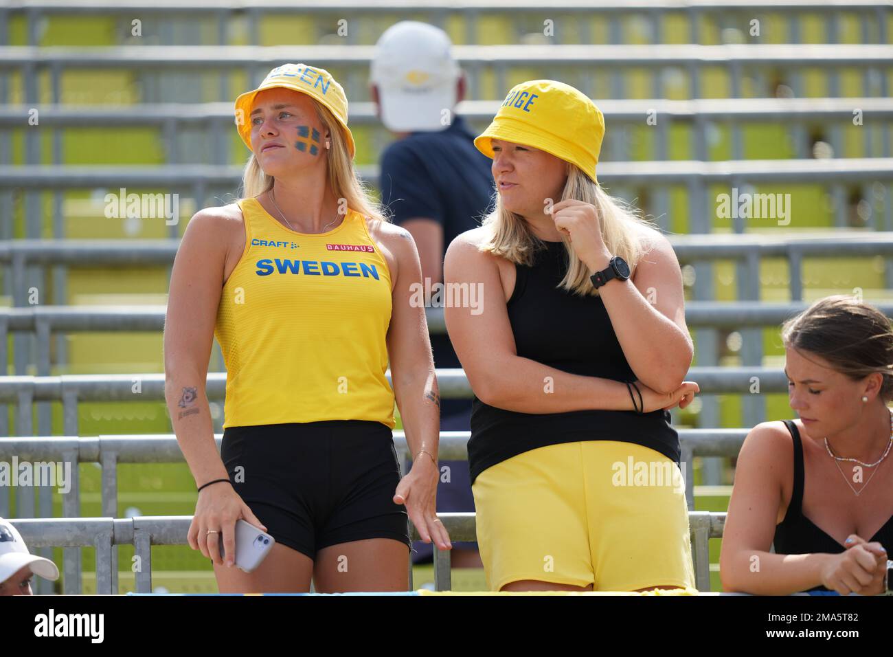 Swedish fans cheering on their country in sport Stock Photo - Alamy