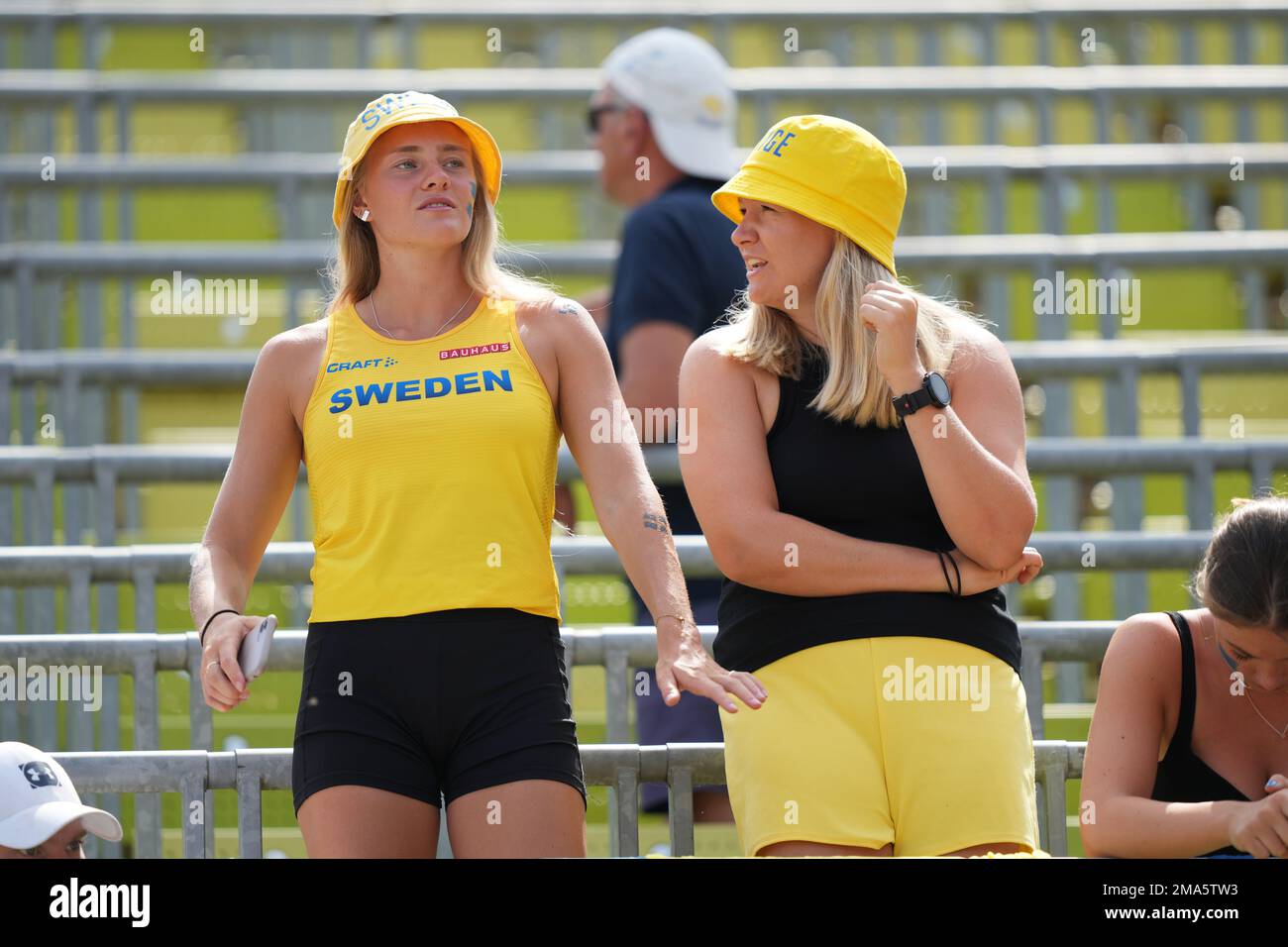 Swedish fans cheering on their country in sport Stock Photo - Alamy
