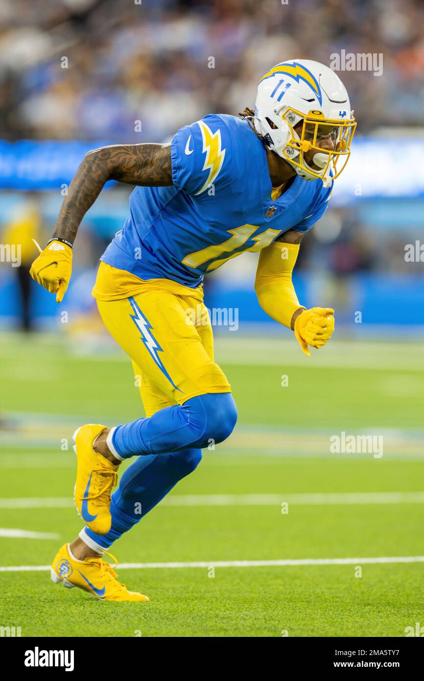 Los Angeles Chargers wide receiver Jason Moore, Jr. against the Denver ...