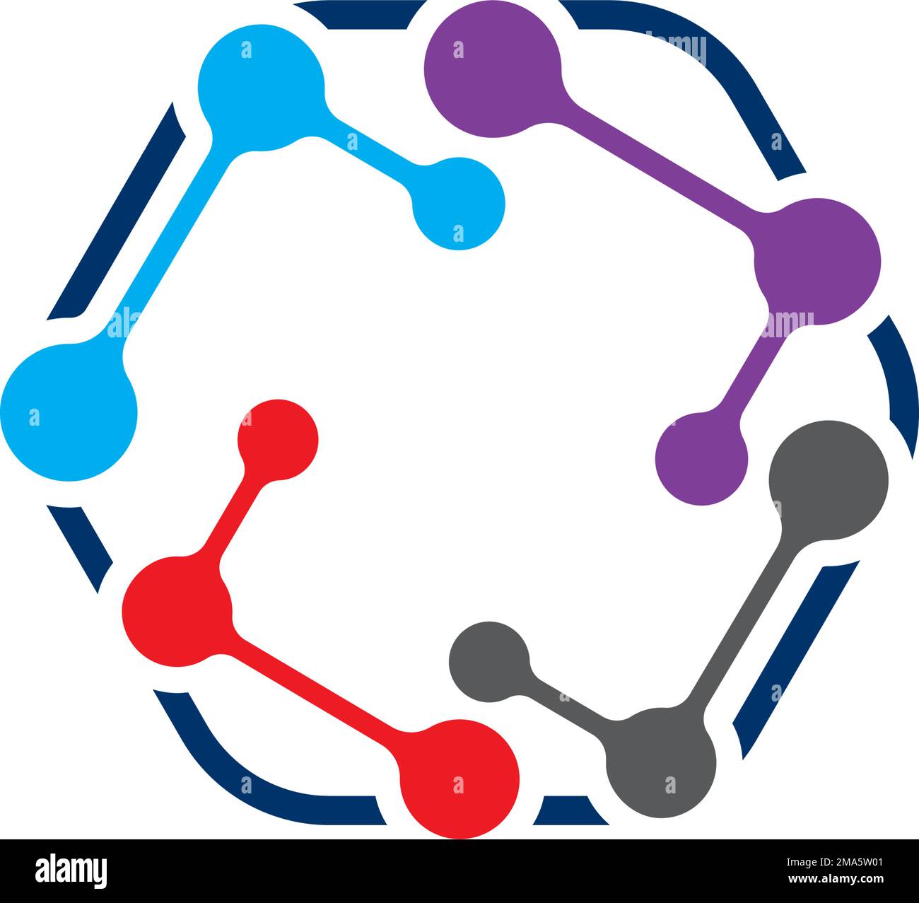 molecule logo vector illustration design template Stock Vector Image ...