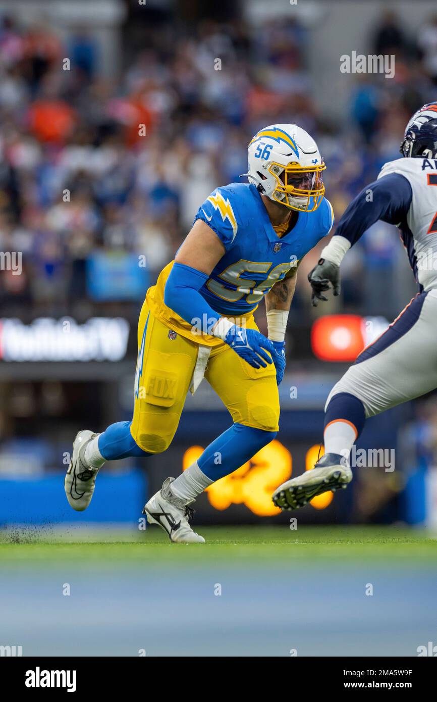 Los Angeles Chargers defensive lineman Morgan Fox (56) against the ...