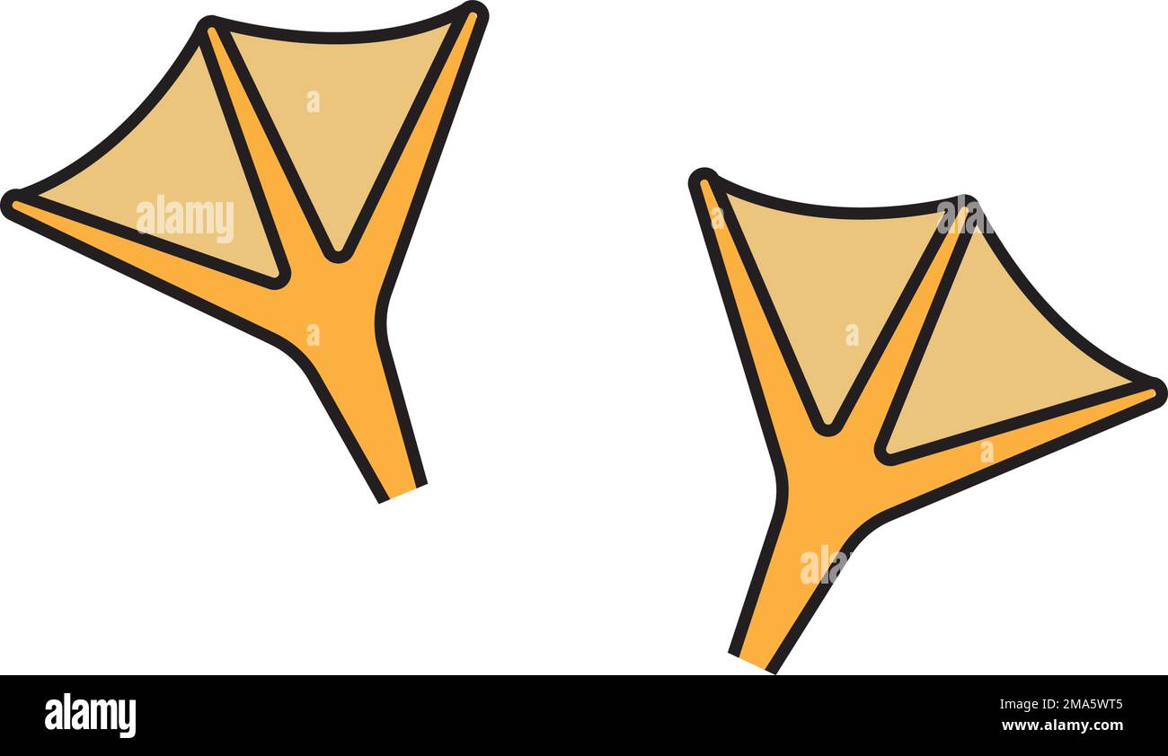 Animal Footprint, Duck Paw, Goose Trace. Flat Vector Icon illustration ...