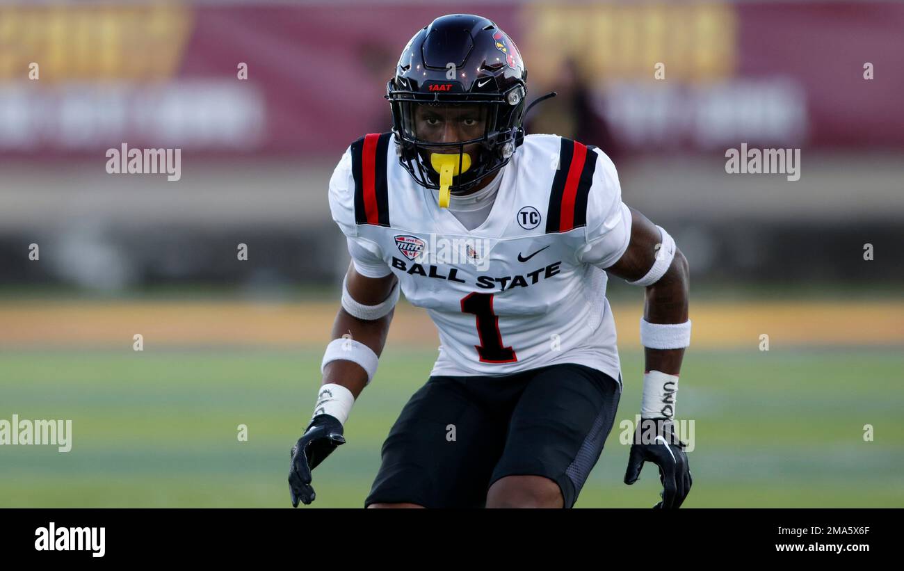 Ball State's Nic Jones plays during an NCAA Football game on Saturday ...