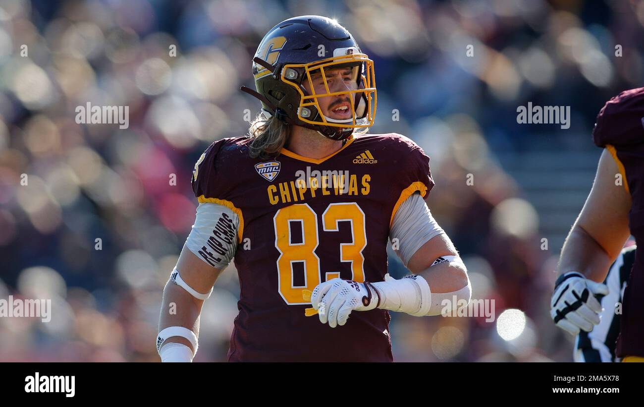 Central Michigan's Joel Wilson plays during an NCAA Football game on ...