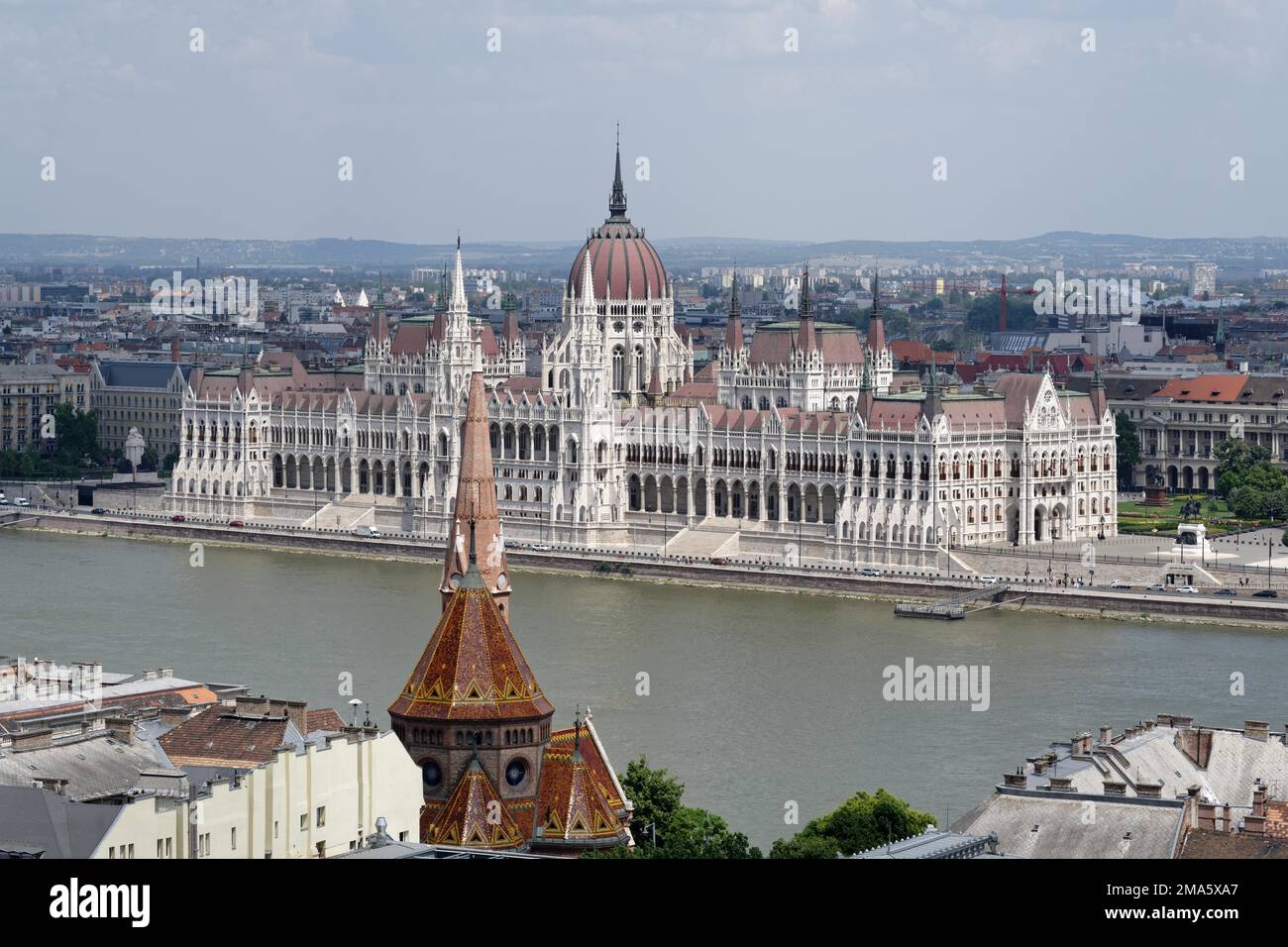 From Fisherman's Bastion, Parliament, Buda, Budapest, Hungary Stock ...