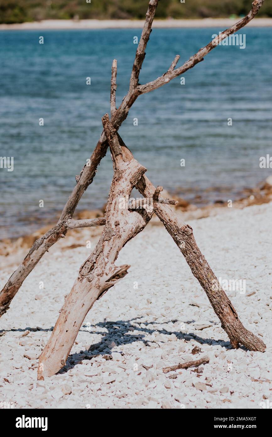 Summer coastline near an island on the deep blue ocean Stock Photo - Alamy