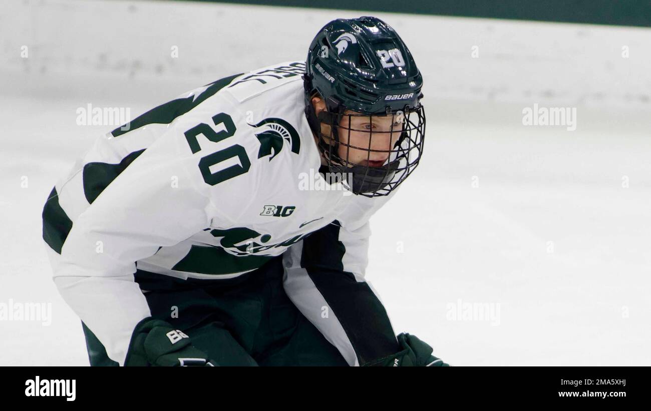Michigan State's Daniel Russell plays during an NCAA hockey game on ...