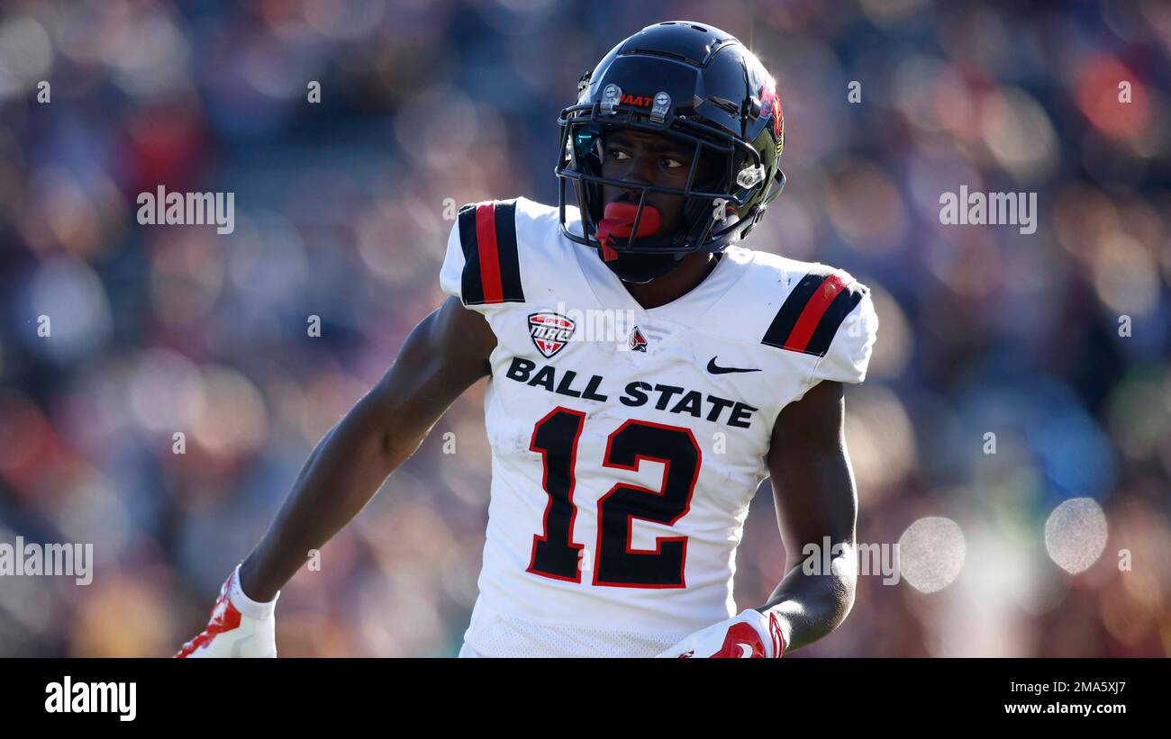 Ball State's Jayshon Jackson plays during an NCAA Football game on ...