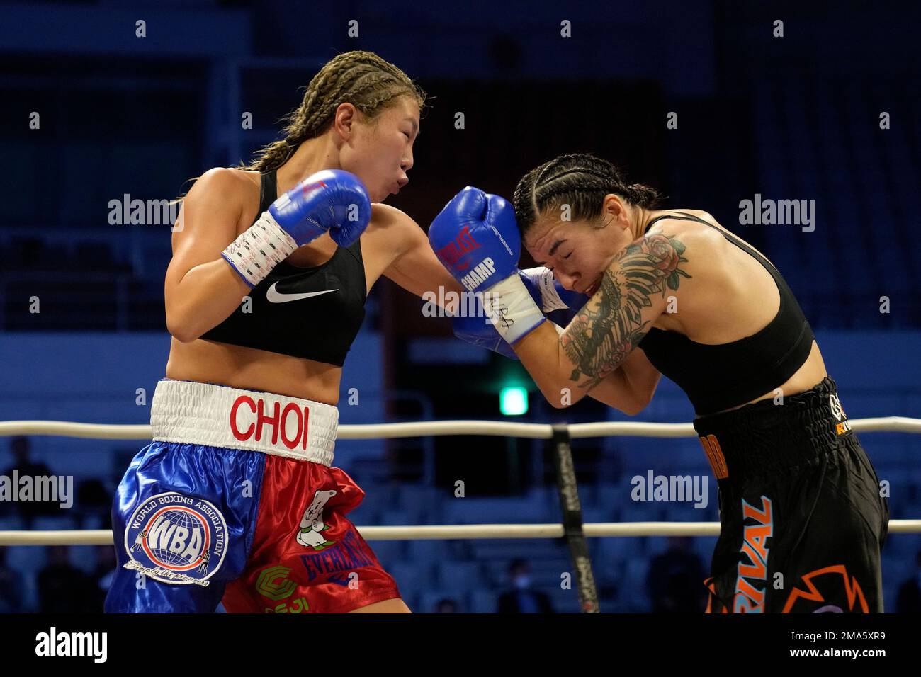 South Korean champion Choi Hyunmi, a former North Korean defector, left ...