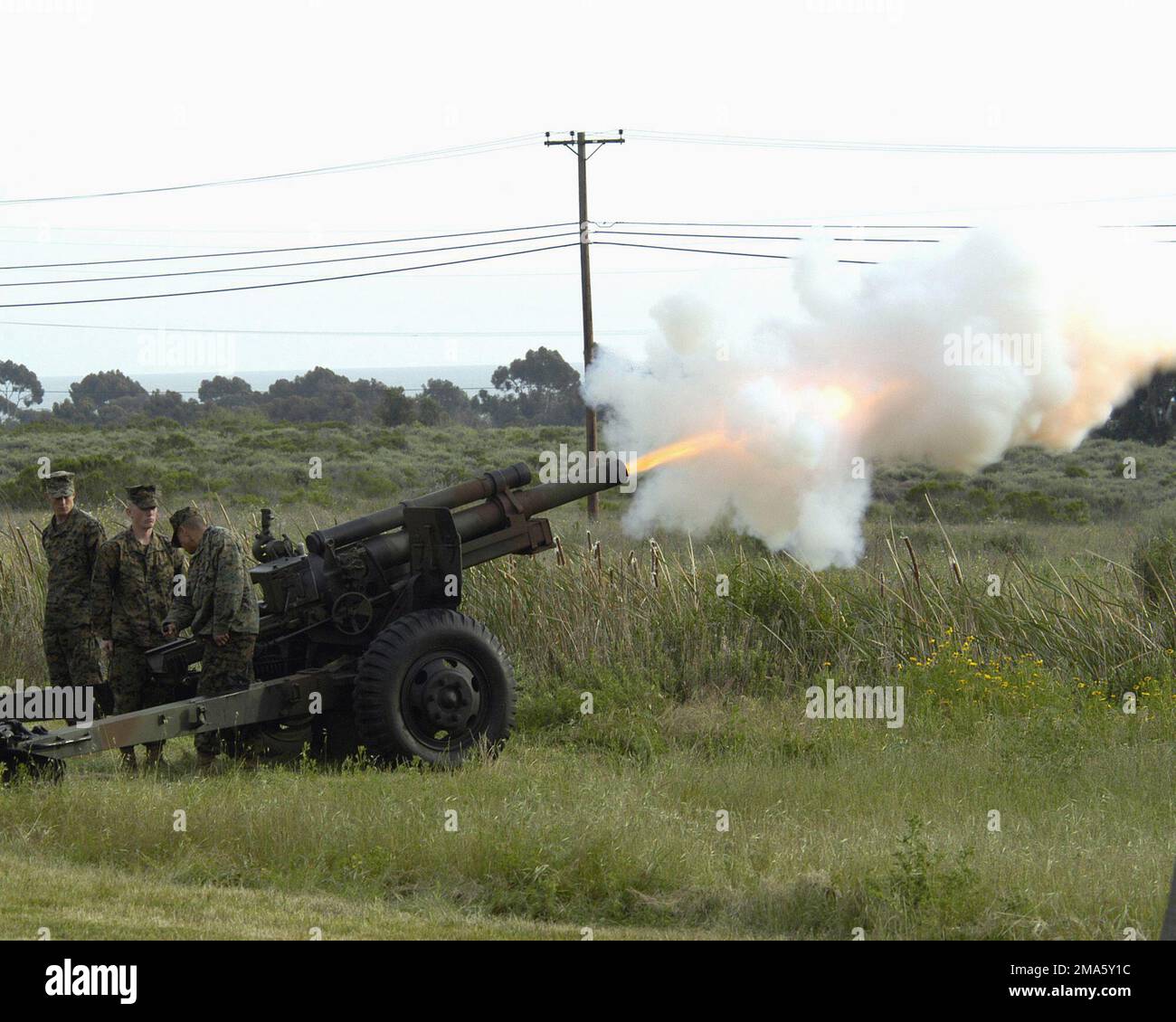 US Marine Corps (USMC) Marines from 11th Marines, 1ST Marine Division ...