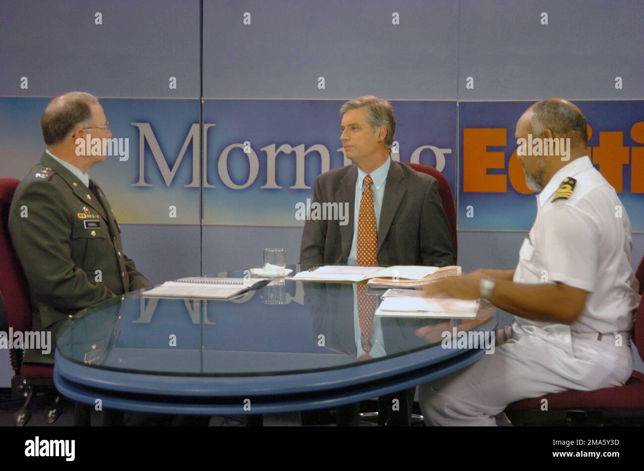 US Army (USA) Colonel (COL) Robert Hudnall (left), Deputy CHIEF of ...