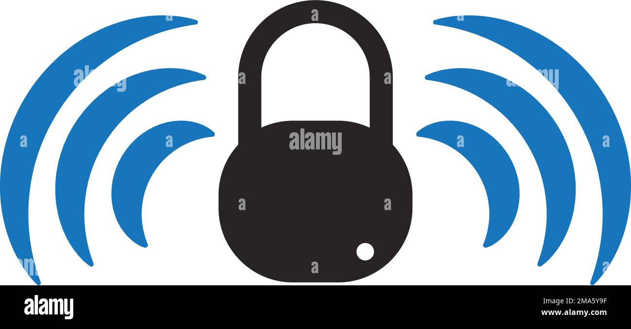 locked wifi signal icon vector illustration symbol design Stock Vector ...