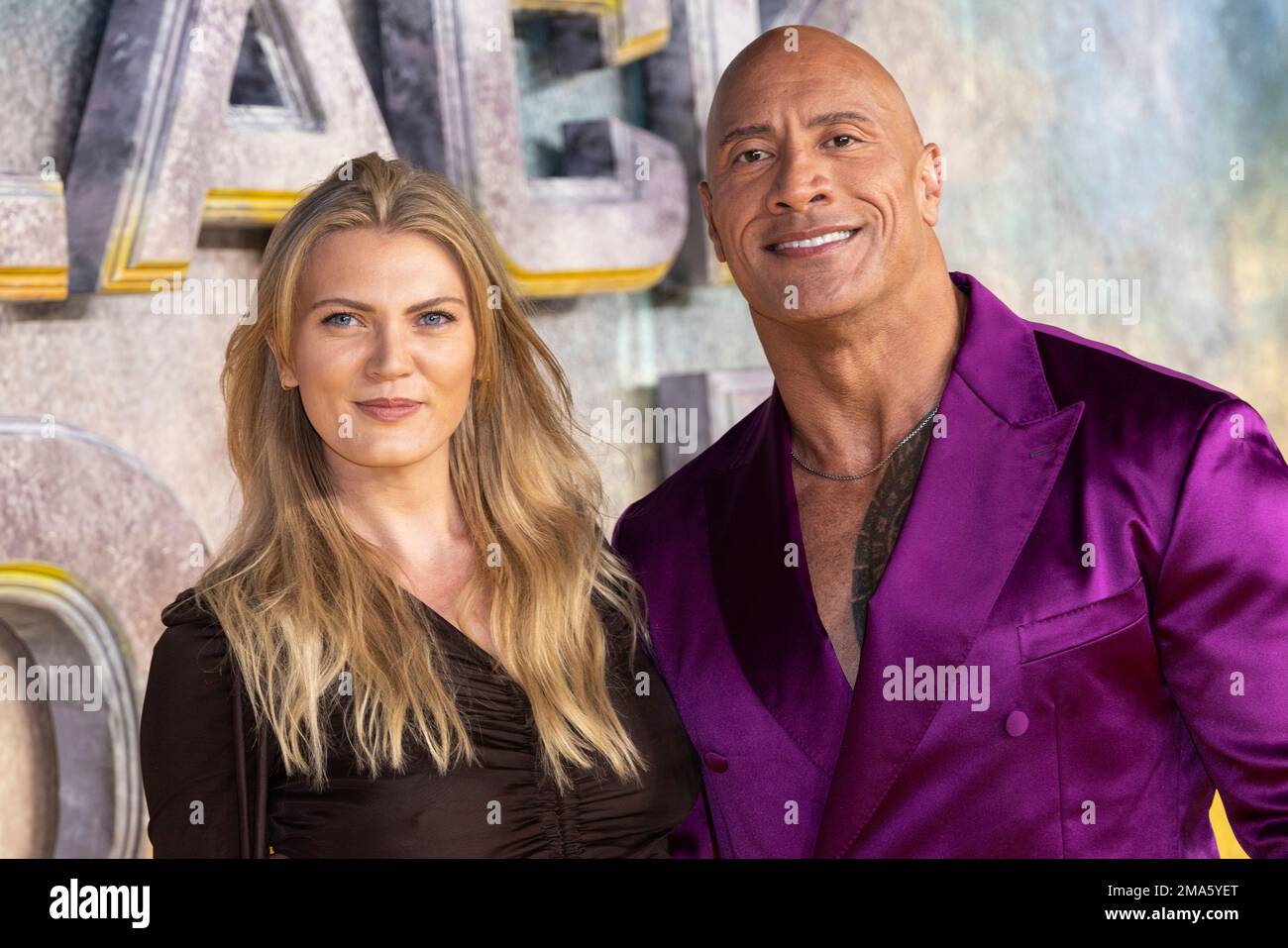 Ella Craig, left, and Dwayne Johnson a.k.a. The Rock pose for ...