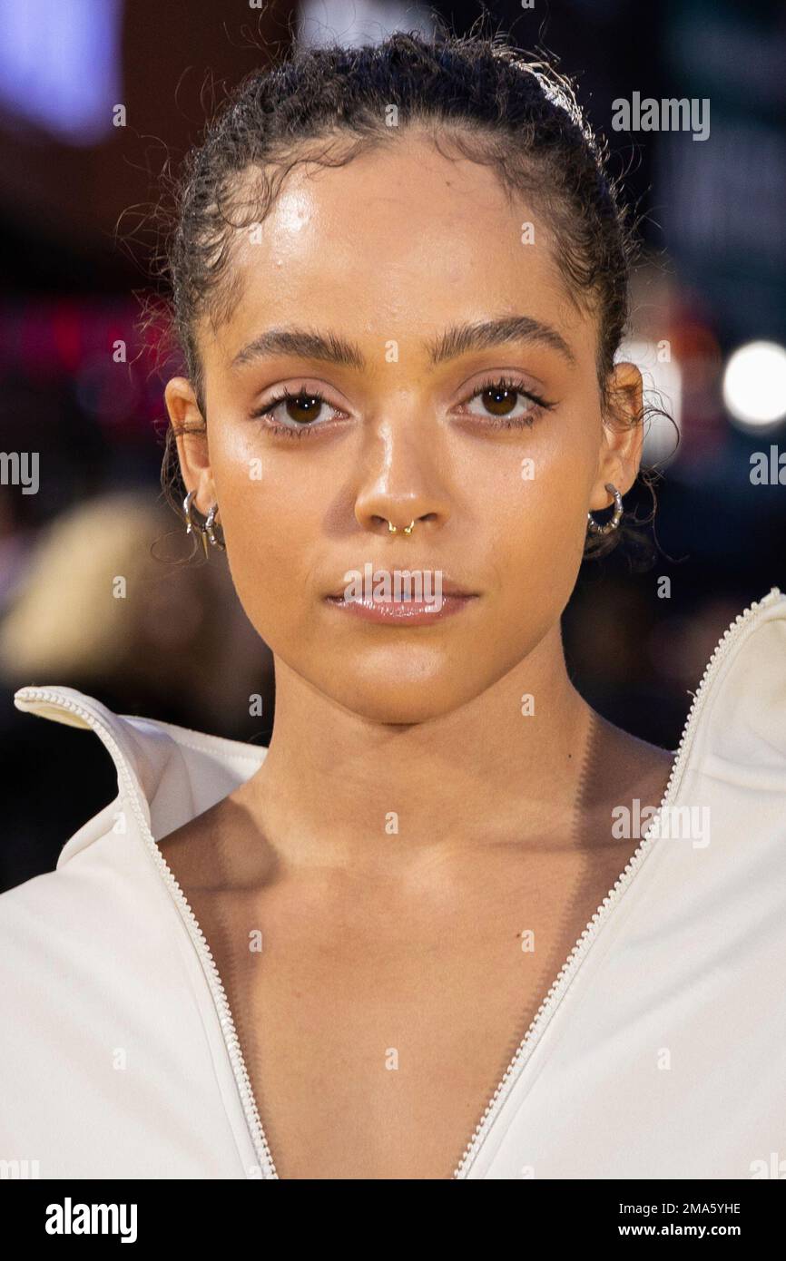 Quintessa Swindell poses for photographers upon arrival for the ...