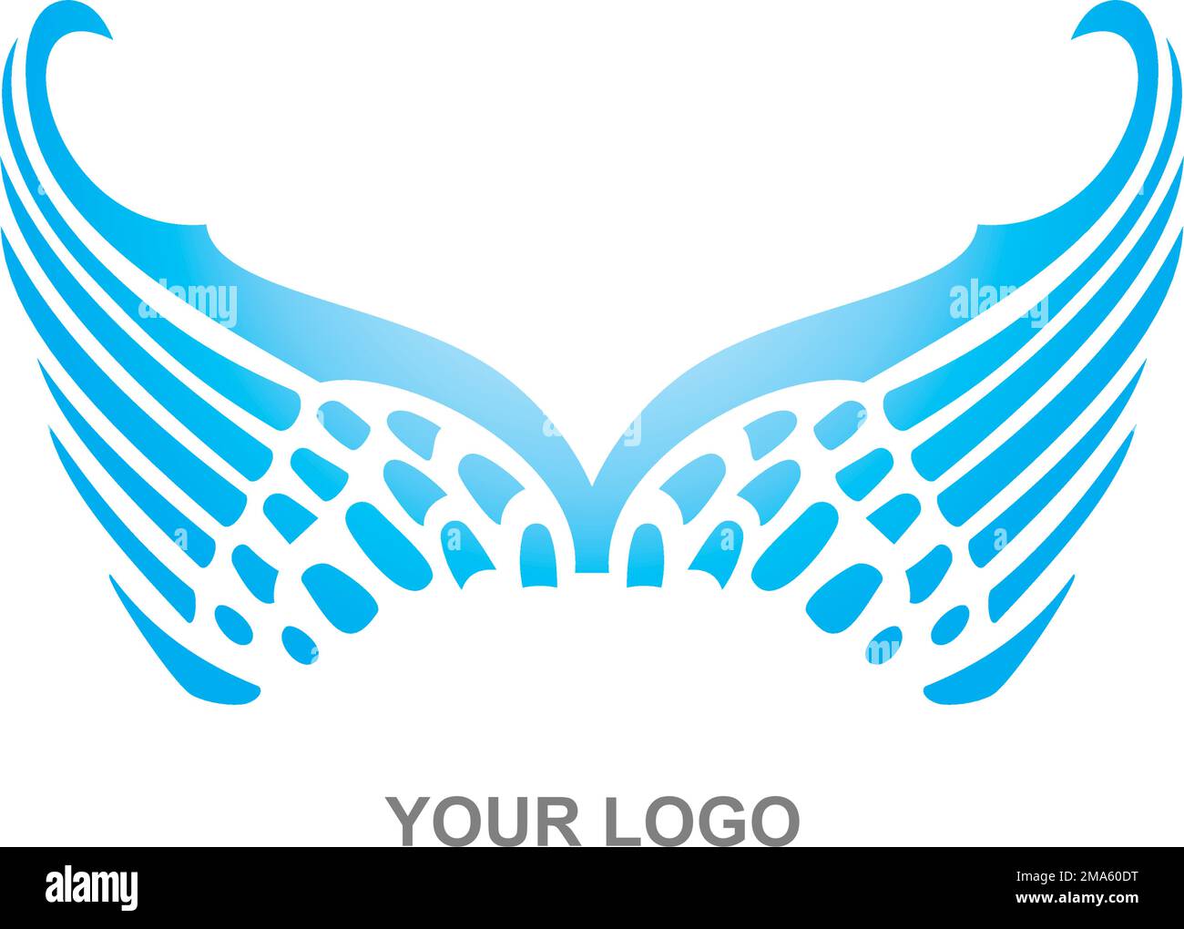 Blue Angel Wings Logo