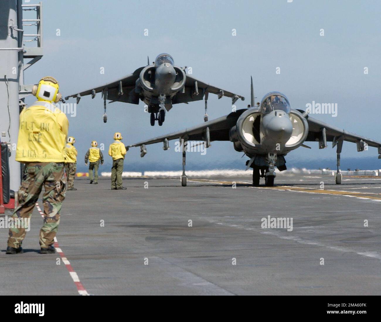 One US Marine Corps (USMC) AV-8B Harrier II, Marine Attack Squadron 513 ...