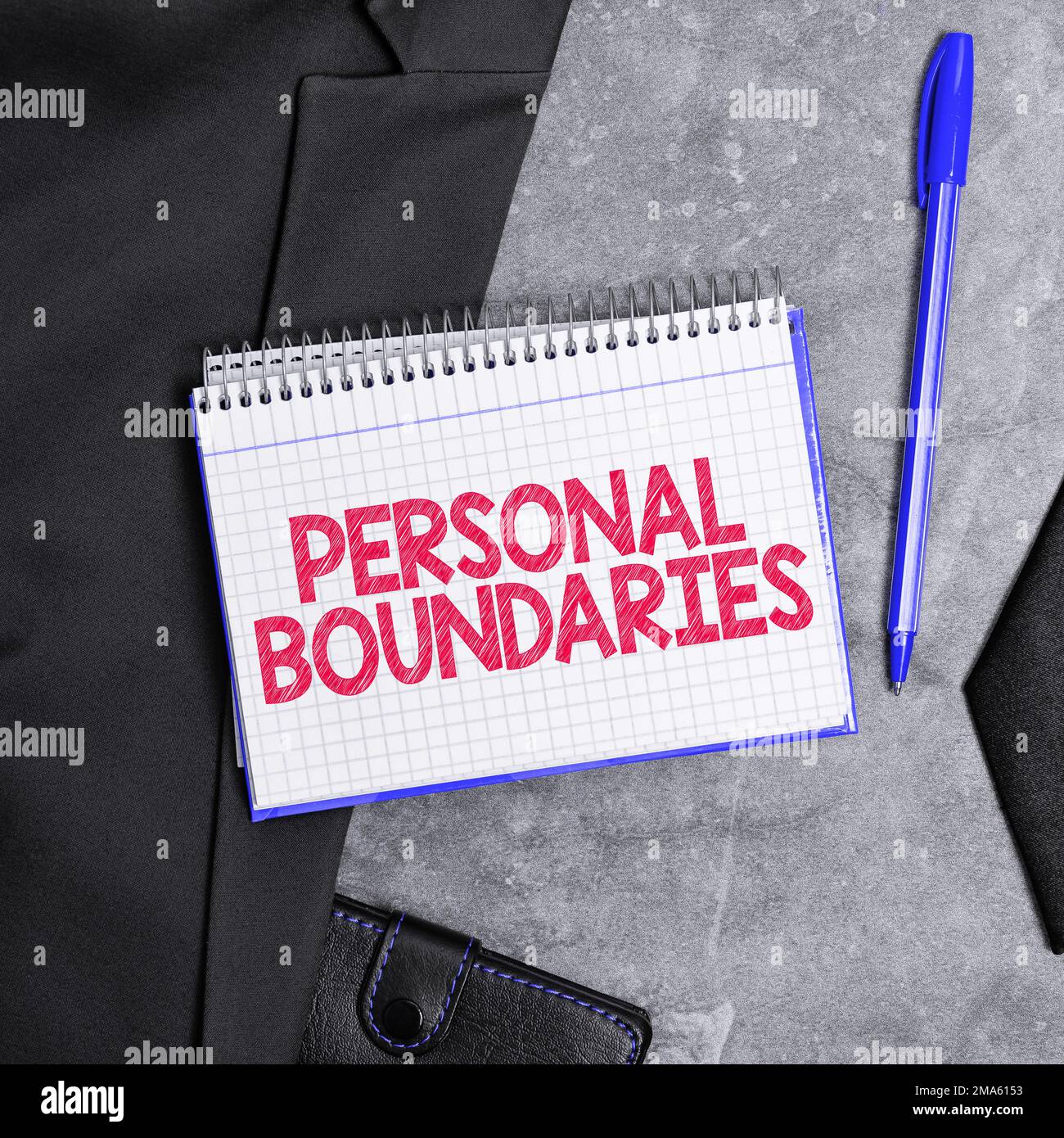 Conceptual caption Personal Boundaries. Business concept something that ...