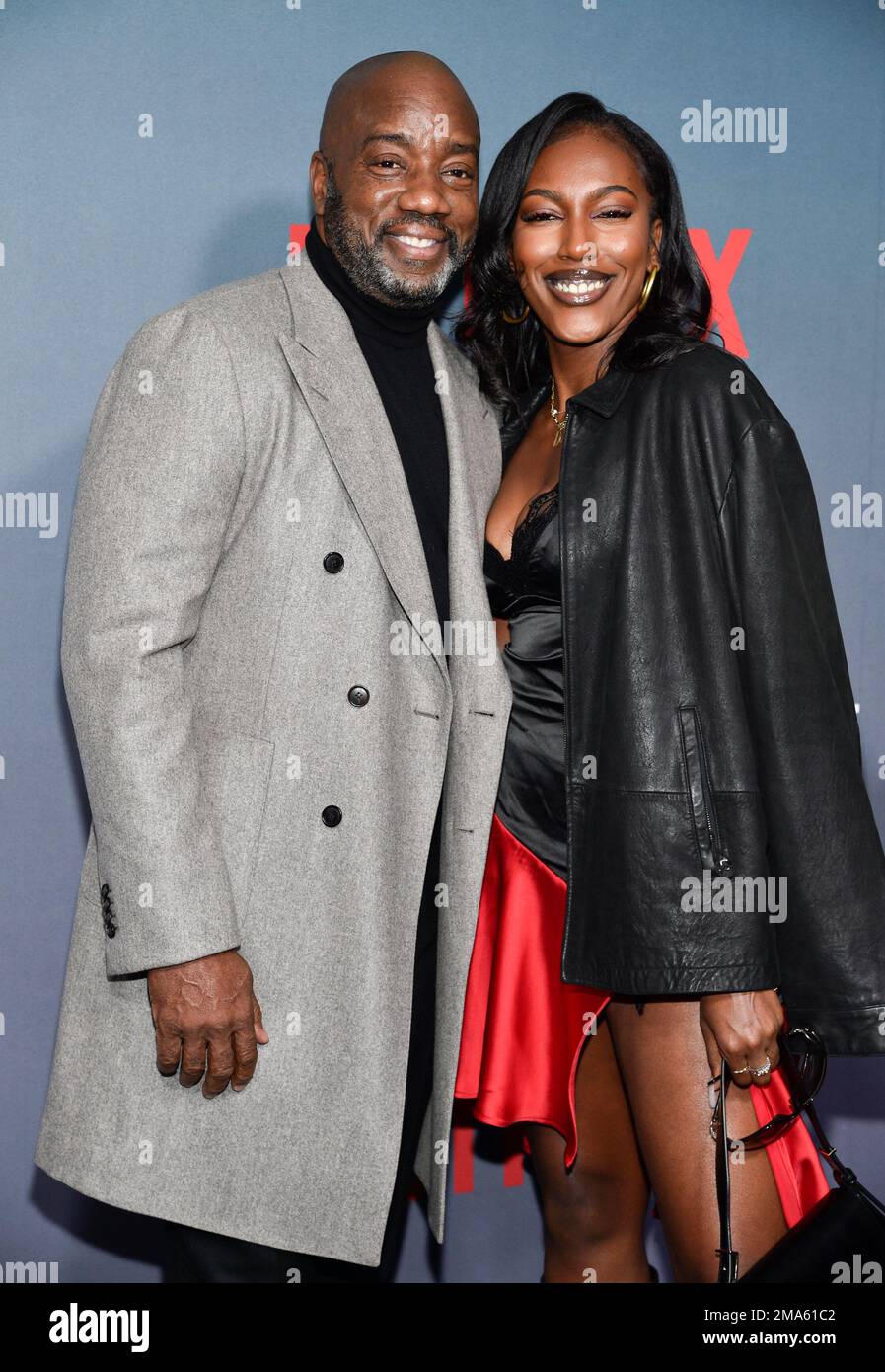Malik Yoba, left, and his daughter attend the Netflix special screening ...
