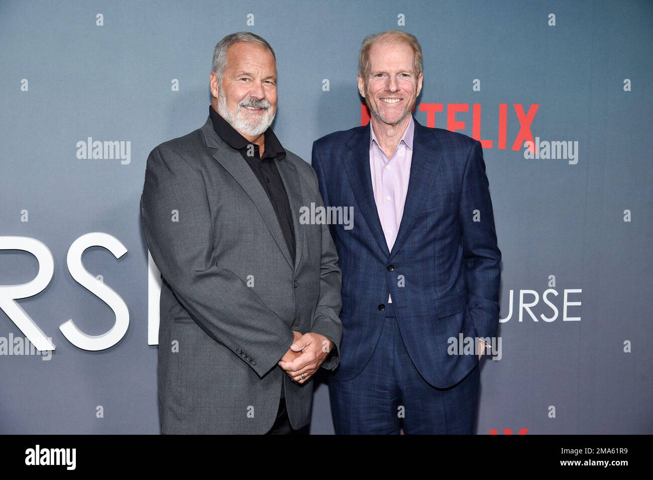 Actor Noah Emmerich, right, poses with the real life subject of the ...