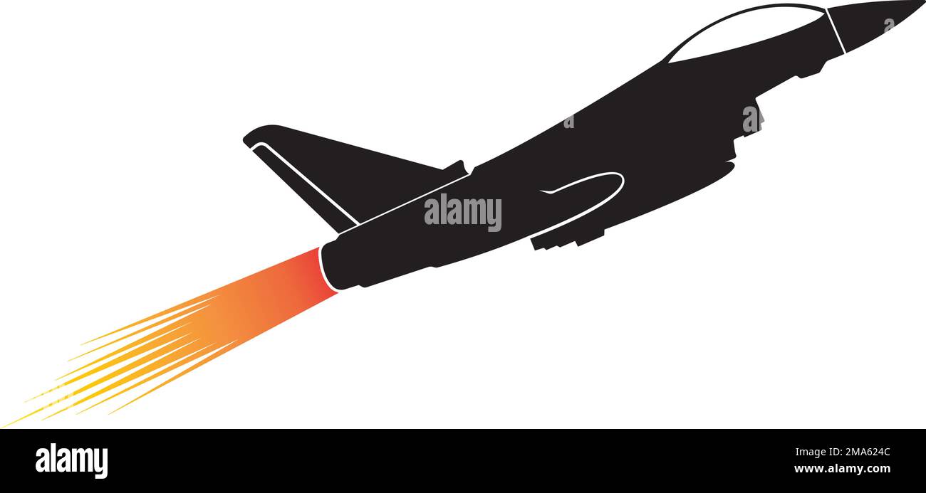 fighter jet icon vector illustration logo design Stock Vector Image ...