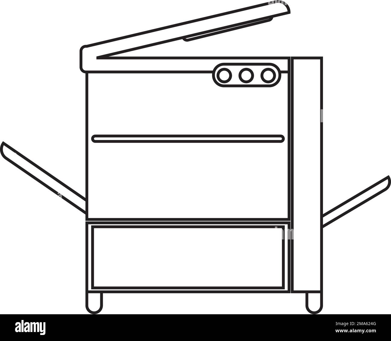 fotocopy machine. illustration of a copier in a flat style Stock Vector ...