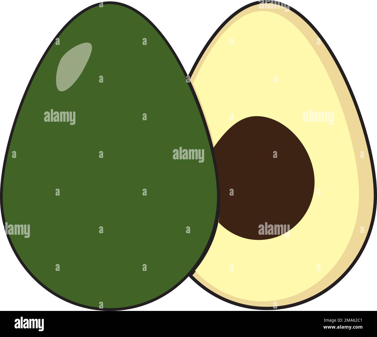 avocado icon vector illustration template design Stock Vector Image ...