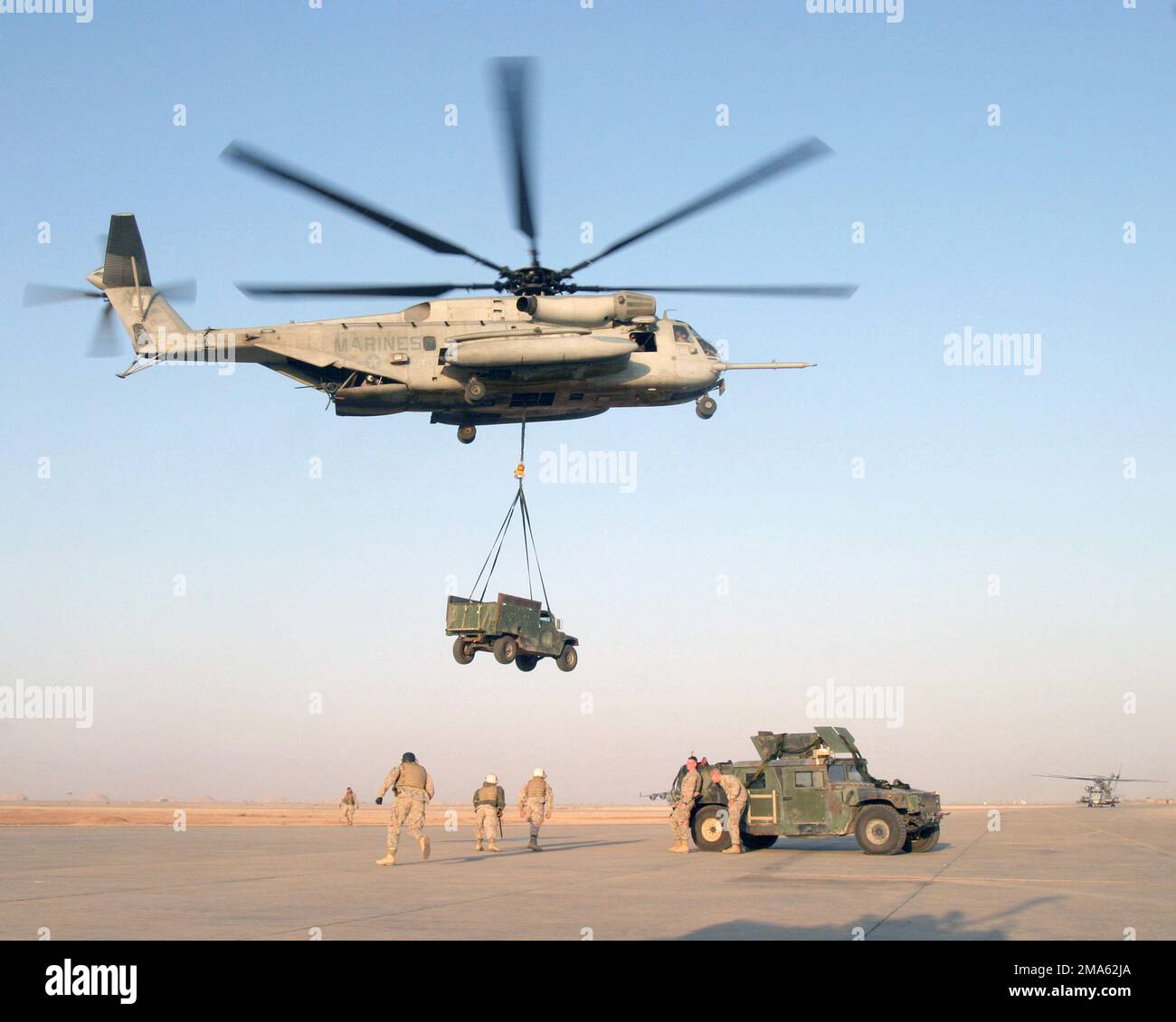 A US Marine Corps (USMC) CH-53E Super Stallion, 2nd Marine Aircraft ...