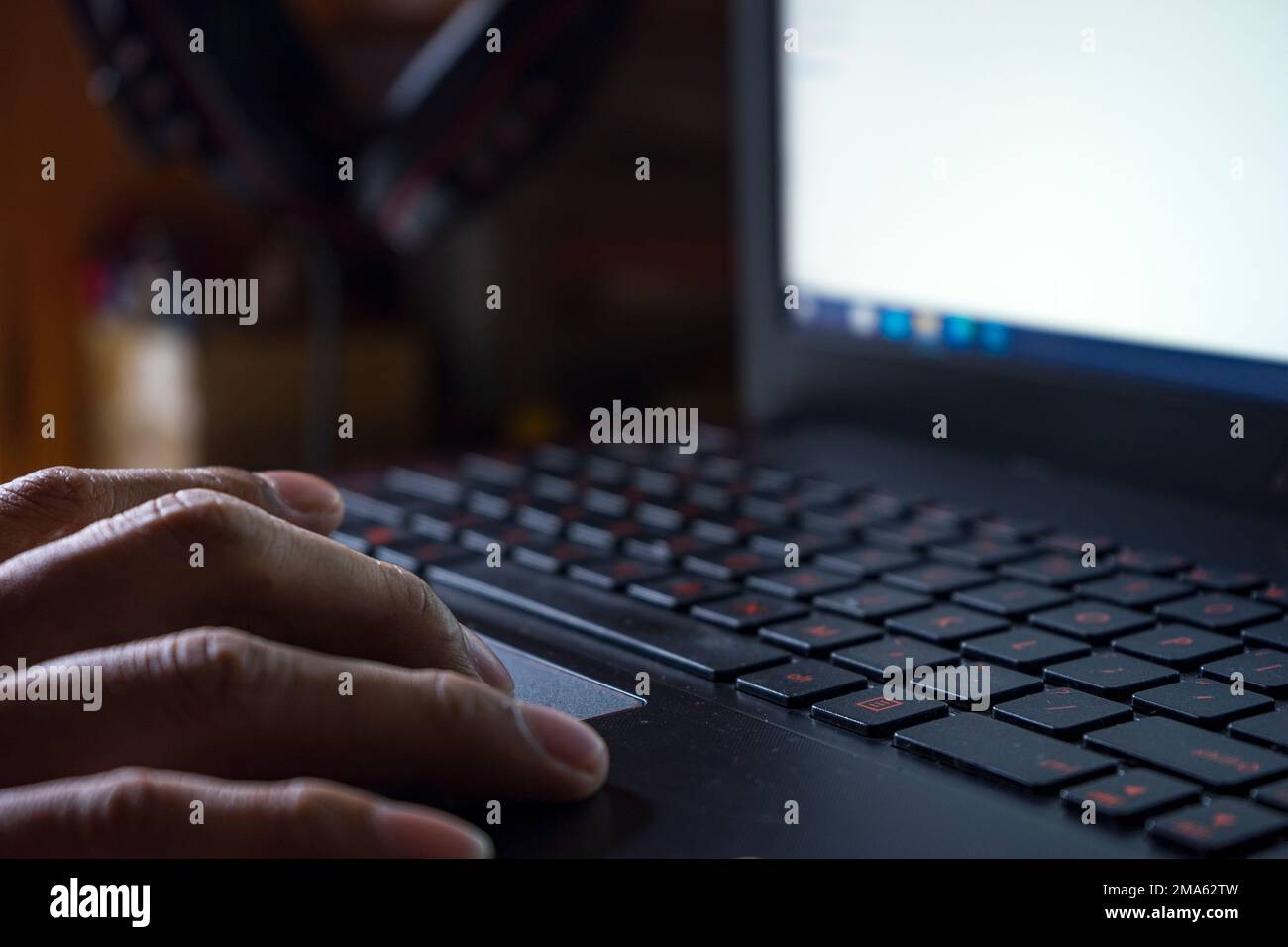 Hands typing keyboard coding workspace hi-res stock photography and ...