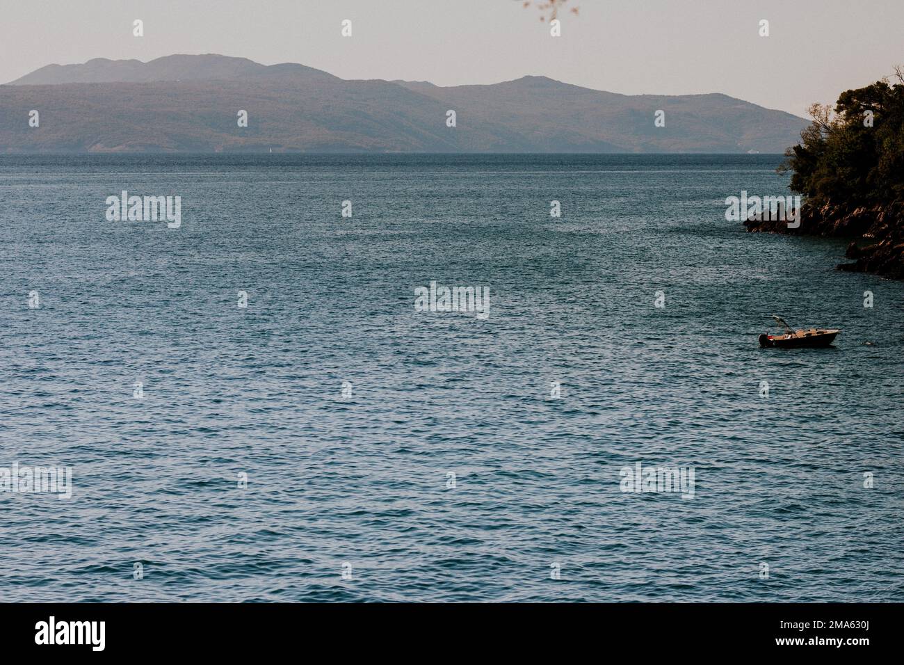 Fishing boat on the sea Stock Photo - Alamy