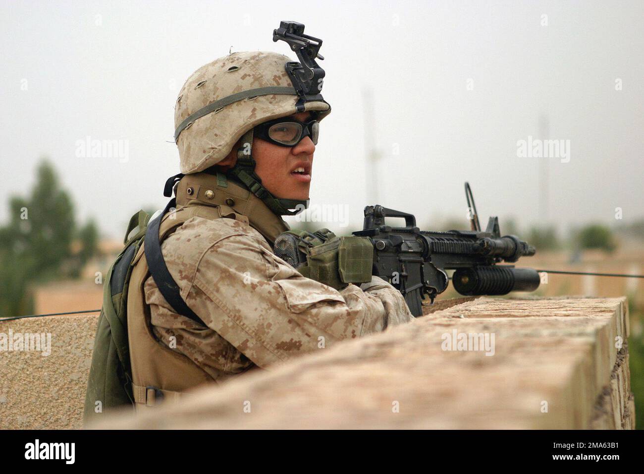 US Marine Corps (USMC) Lance Corporal (LCPL) Darvy Perez, assigned to ...