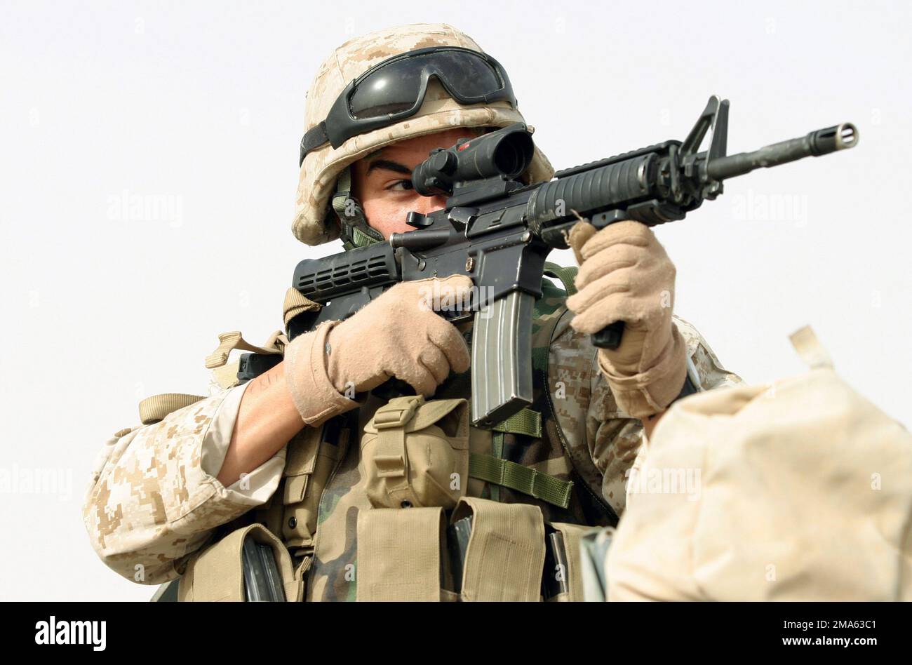 US Marine Corps (USMC) Sergeant (SGT) Eddie Hedgepeth, assigned to 2nd ...