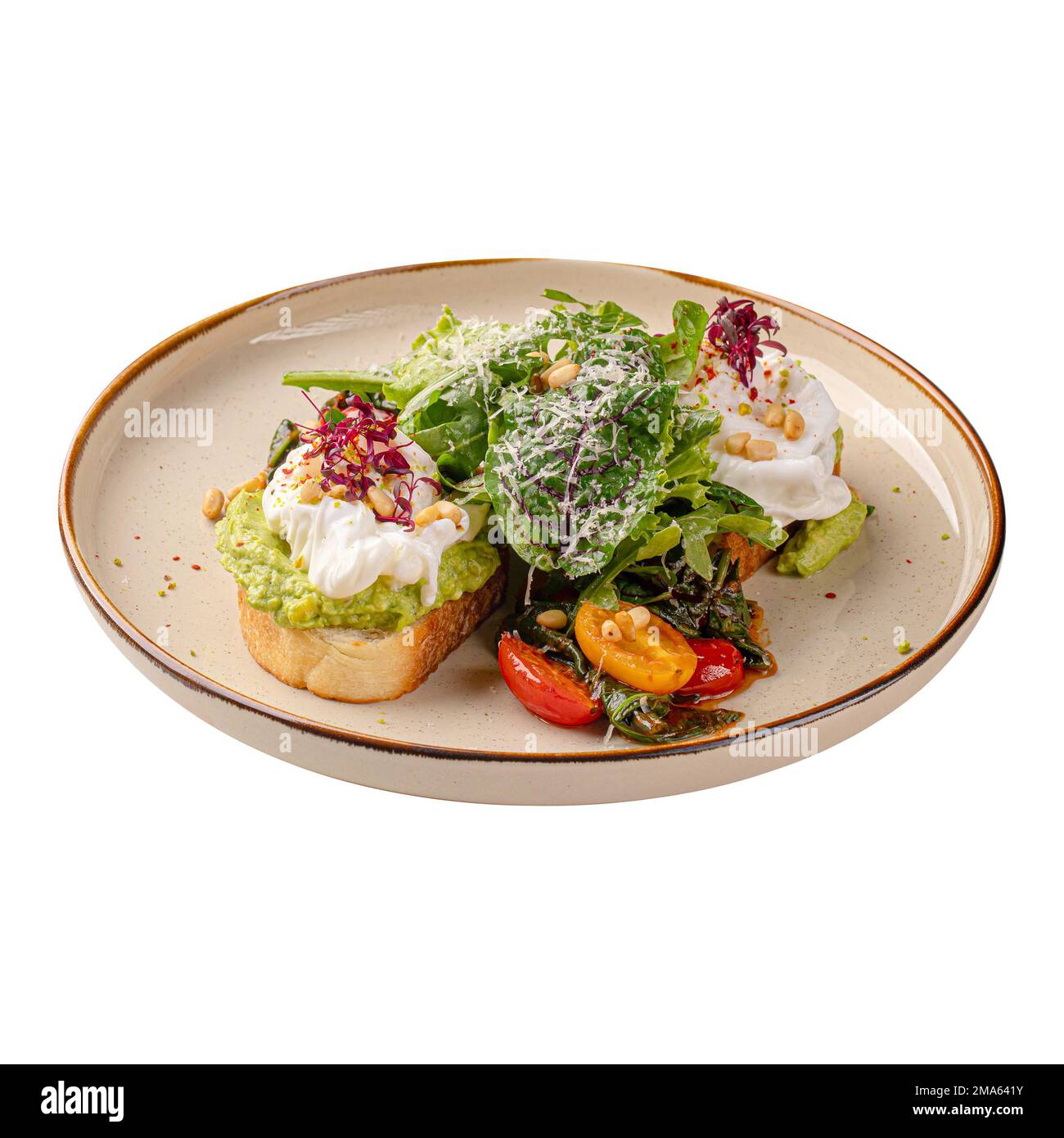 Healthy breakfast poached egg Cut Out Stock Images & Pictures - Alamy