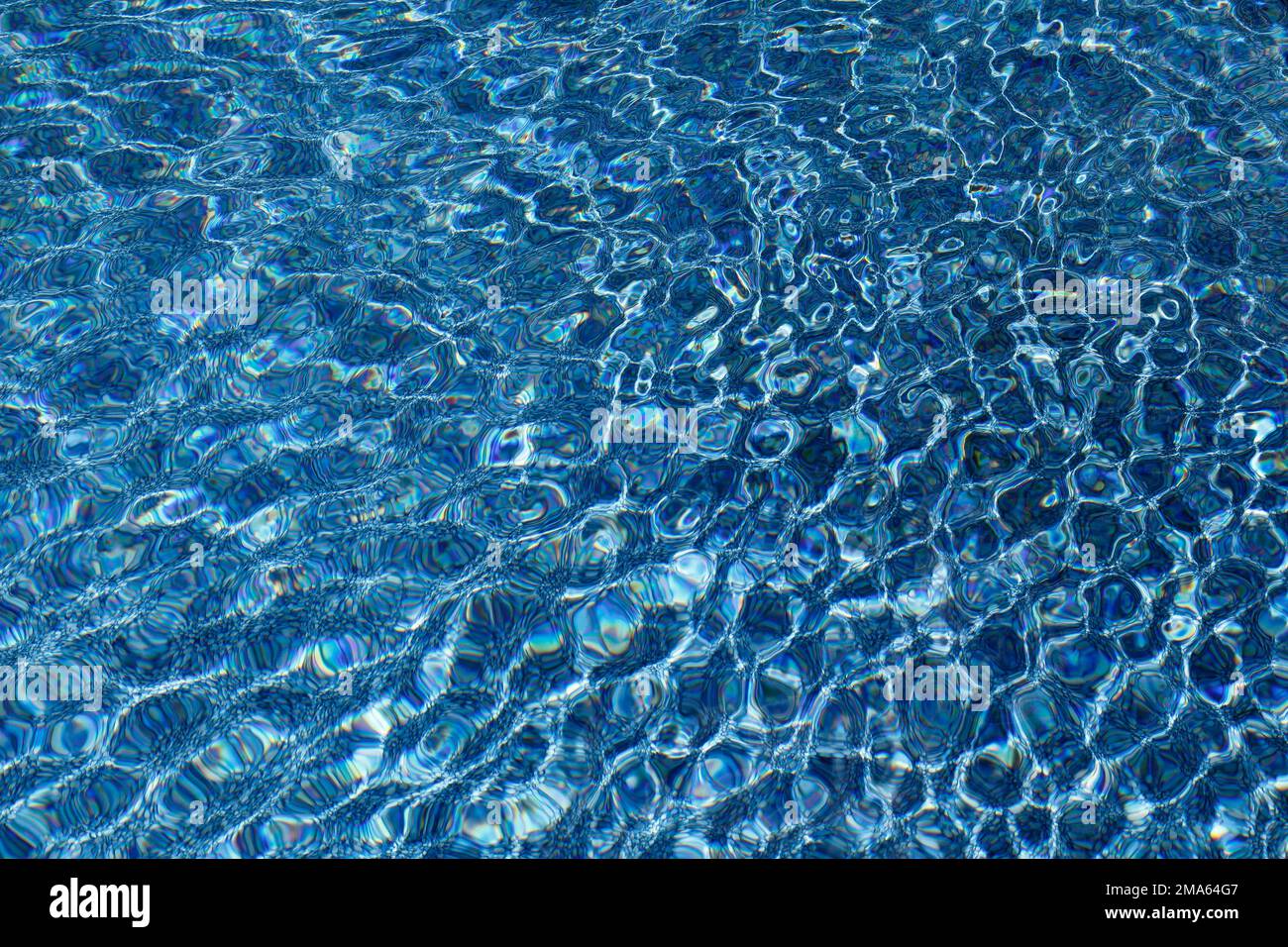 Swimming pool, water surface with reflections, Province of Quebec ...