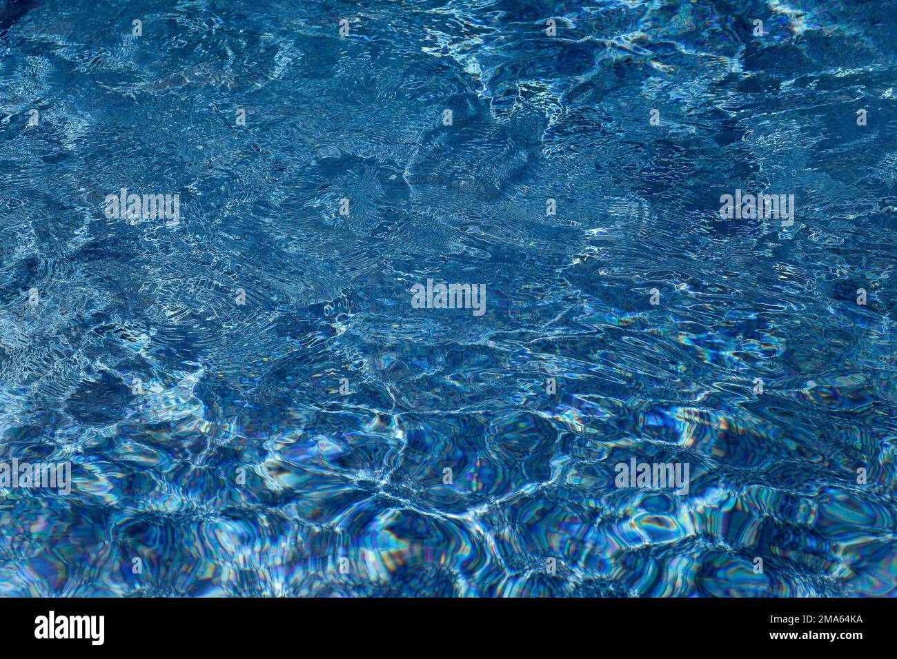 Swimming pool, water surface with reflections, Province of Quebec ...